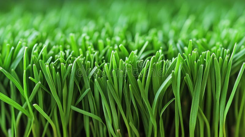 Lush Green Grass Blades Forming a Dense Pattern in a Meadow with ...