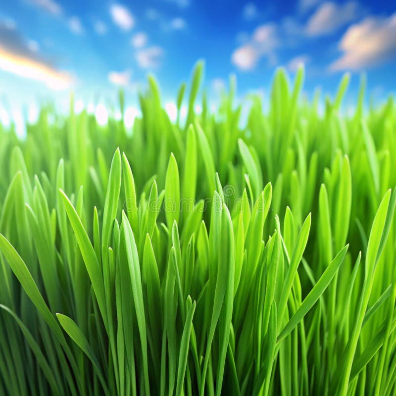 Lush Green Grass Field for Nature and Landscape Themes Stock ...