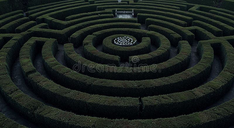 Green grass in the maze stock illustration. Illustration of structure ...
