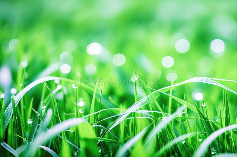 Fresh Spring Grass with Bokeh Background Stock Photo - Image of fresh ...