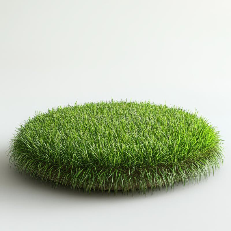 Lush Green Grass Tuft Isolated on White Background, Isolated on White ...