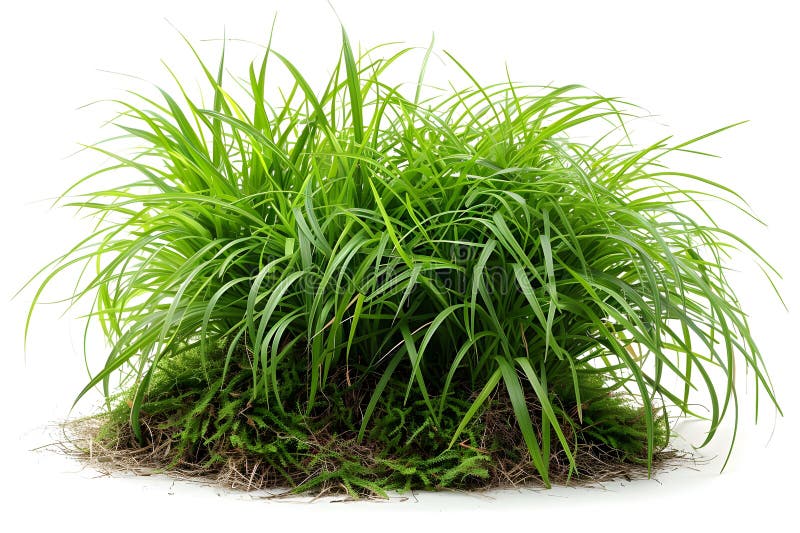 Lush Green Grass Turf Isolated White Background Stock Illustration ...
