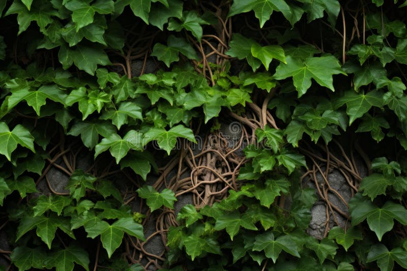 Lush Green Ivy Wall Texture Stock Illustration - Illustration of ...