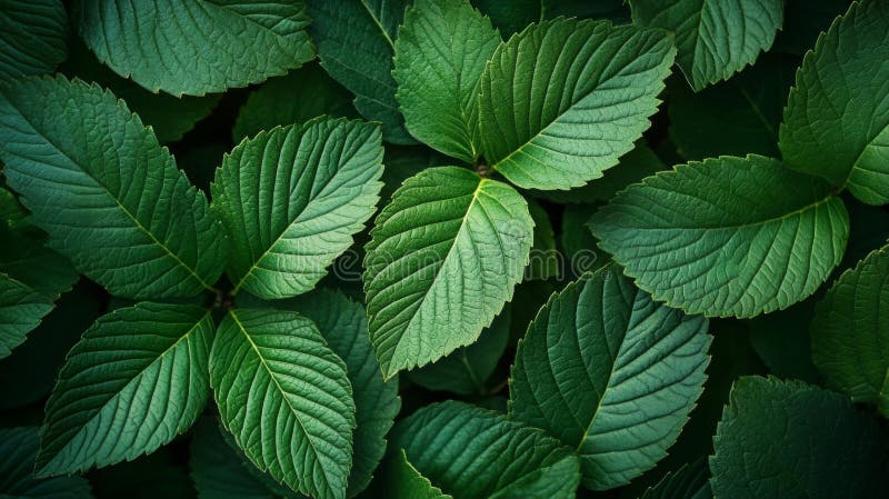 Lush Green Leaf Background Texture Stock Illustration - Illustration of ...