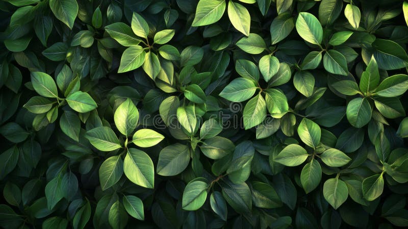 Lush Green Leaf Texture Background Stock Illustration - Illustration of ...
