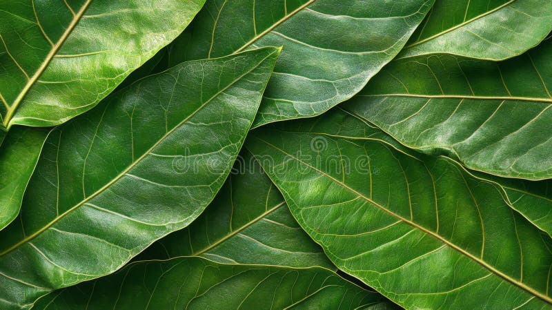 Lush Green Leaves Overlapping Texture Background Stock Illustration ...