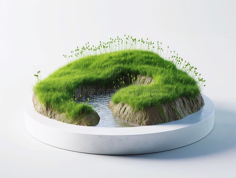 Miniature Ecosystem in Modern Display Stock Photo - Image of design ...