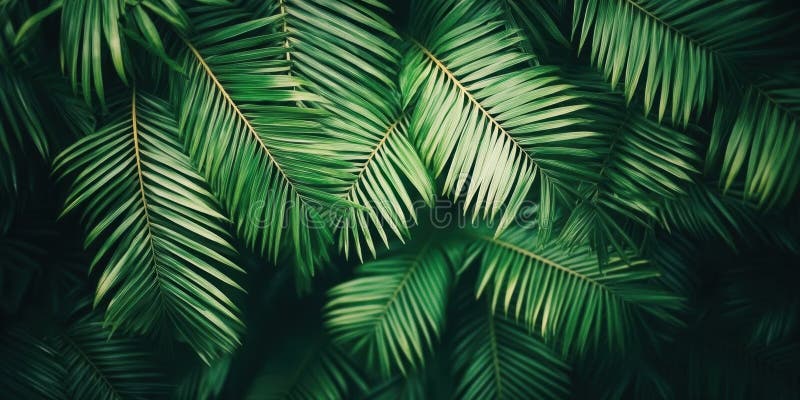 Lush Green Palm Leaves Create a Tropical Vibe with Exotic Greenery ...