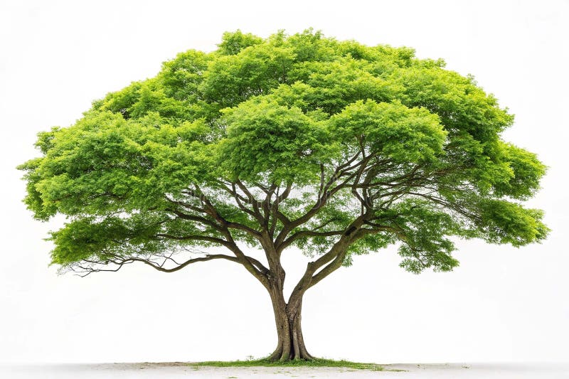 Lush Green Tree Isolated on White Background â€ Nature Photography ...