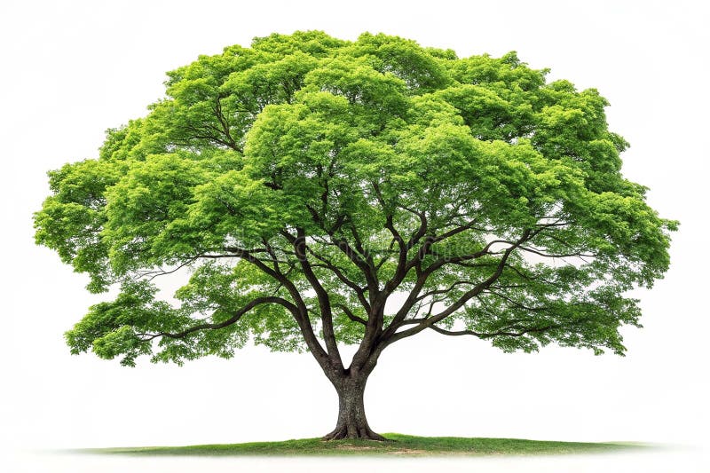 Lush Green Tree Isolated on White Background â€ Nature Photography ...