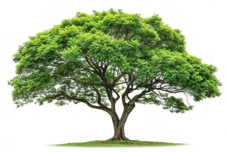 Lush Green Tree Isolated on White Background â€ Nature Photography ...