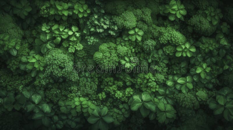 Lush Greenery Background for Invitations and Posters. Stock ...