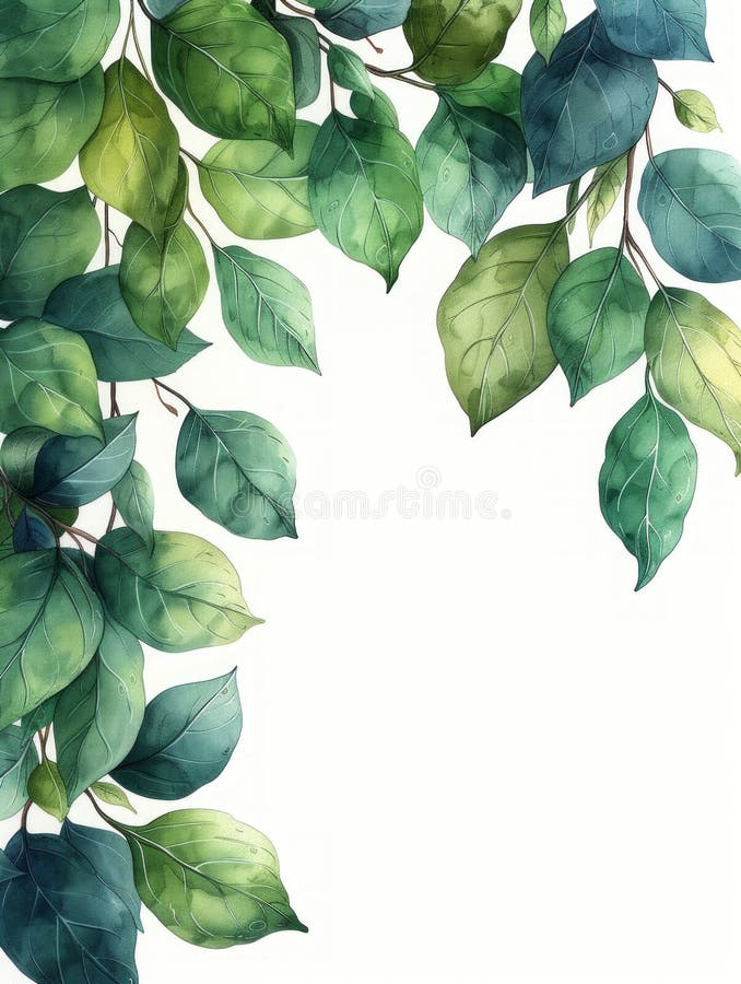 Lush Greenery Horizontal Frame for Elegant Wedding Invitation ...