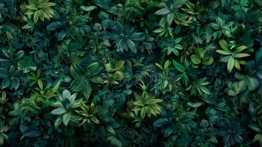 Lush Greenery: Top View of Dense Forest Foliage Stock Image - Image of ...