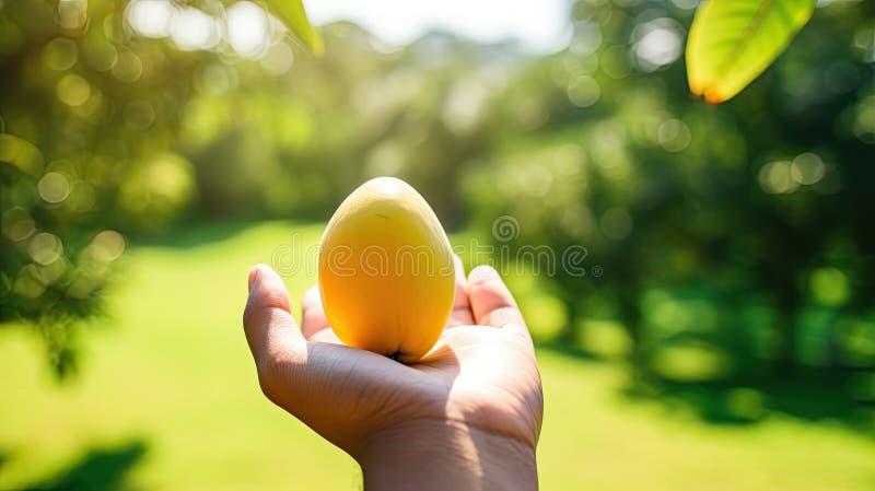 Lush half mango fruit stock illustration. Illustration of healthy ...