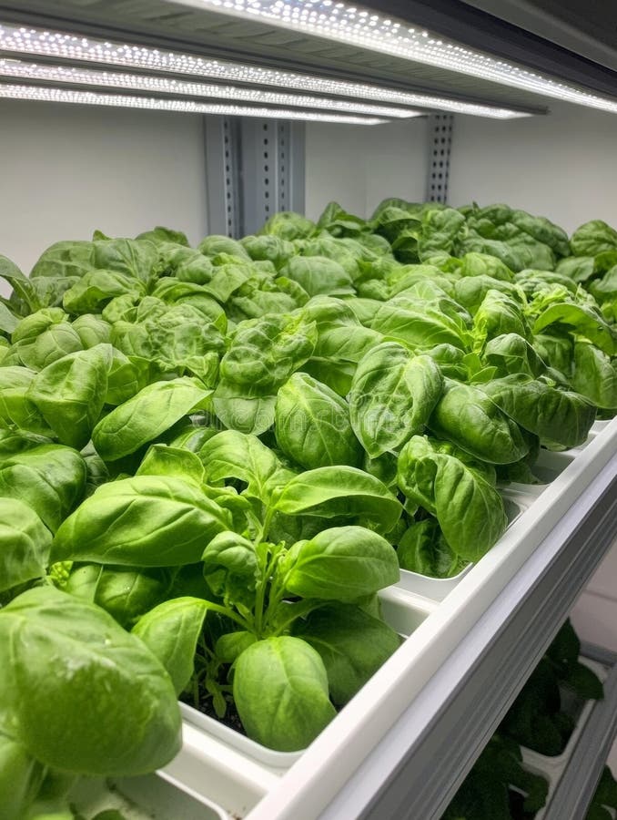 Modern Indoor Farm Led Lighting Thriving Greenery Stock Photos - Free ...