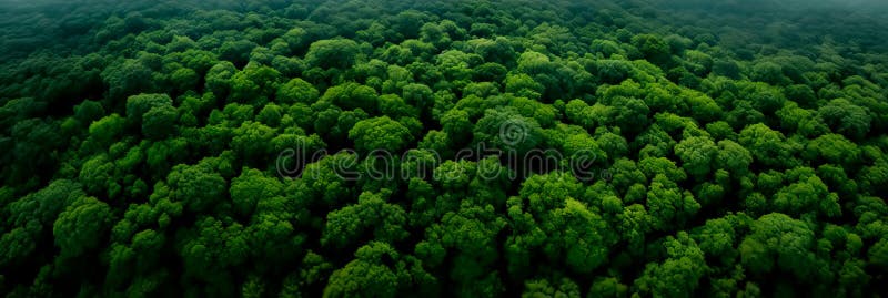 The Lush and Intricate Texture of a Forest Canopy Formed by Trees and ...