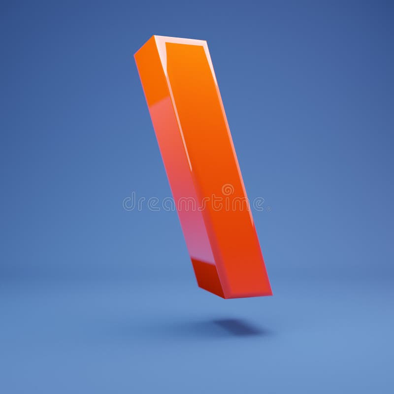 Back Slash Symbol on White Background. 3D Sign with Orange Terrazzo ...