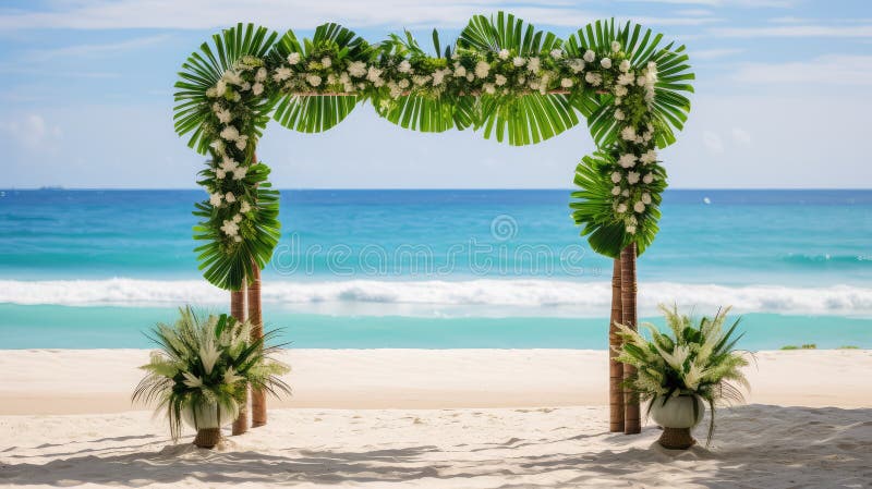 Lush leaf frame stock illustration. Illustration of tropical - 368624320