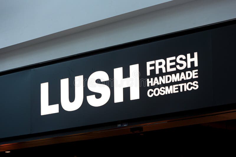The Lush Logo... editorial stock photo. Image of shop - 187377093