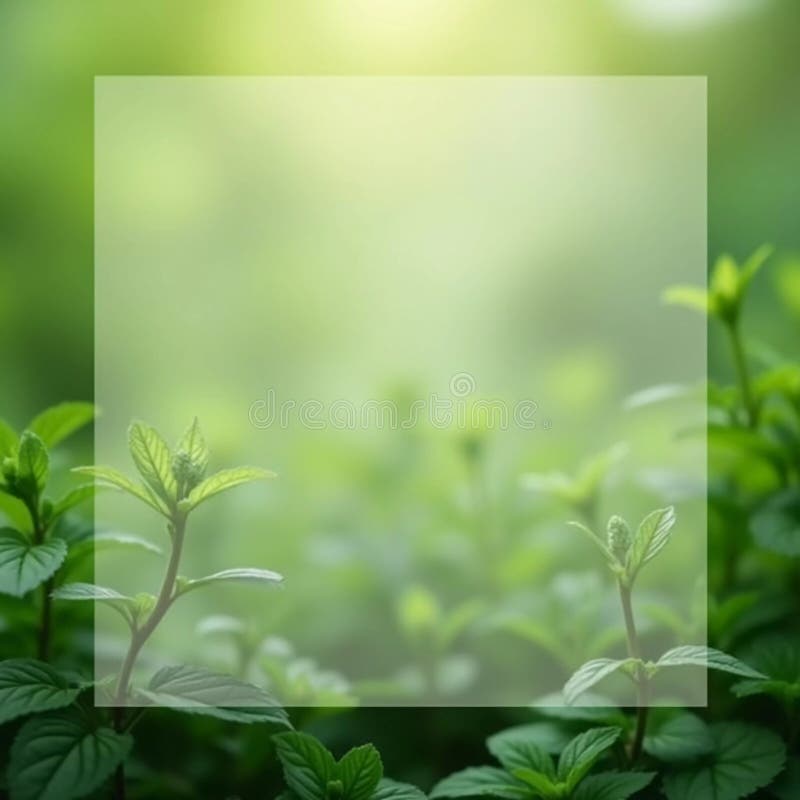 Lush Mint Plants Create a Fresh Environment with a Translucent Backdrop ...