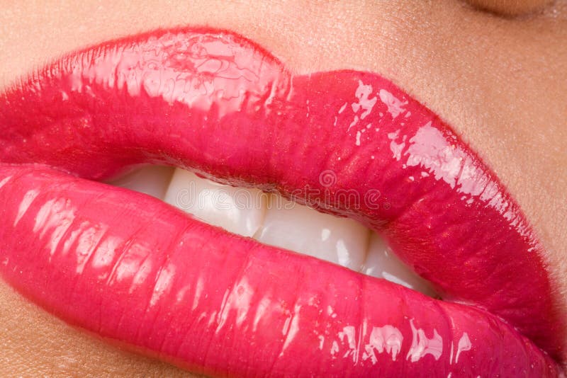 Lush Pink Lipstick stock image. Image of close, glamorous - 8131489