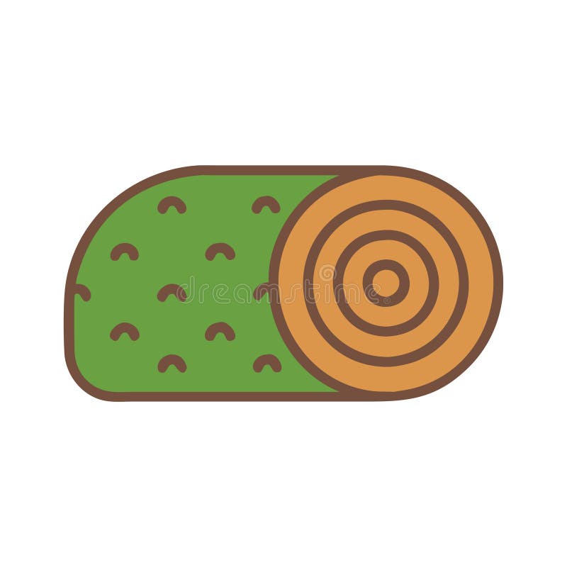 Lush Sod Roll Icon for Landscaping Projects Stock Illustration ...