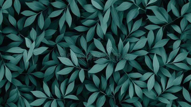Lush Teal Leaf Background Nature Plants Texture Pattern Design Stock ...