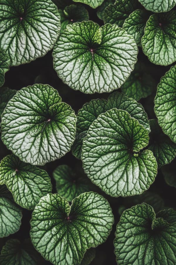 Lush Texture, Explore Round Leaves with Striking Vein Patterns and Leaf ...