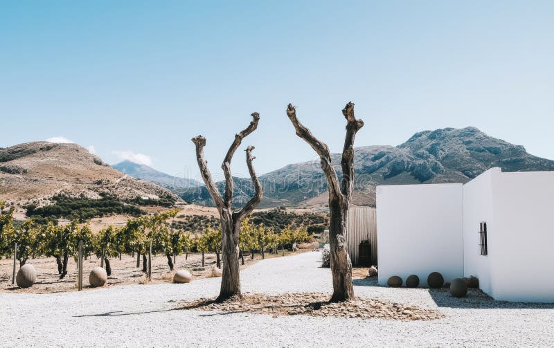 Lush Trees Thrive Amidst the Arid Desert Landscape, Showcasing ...