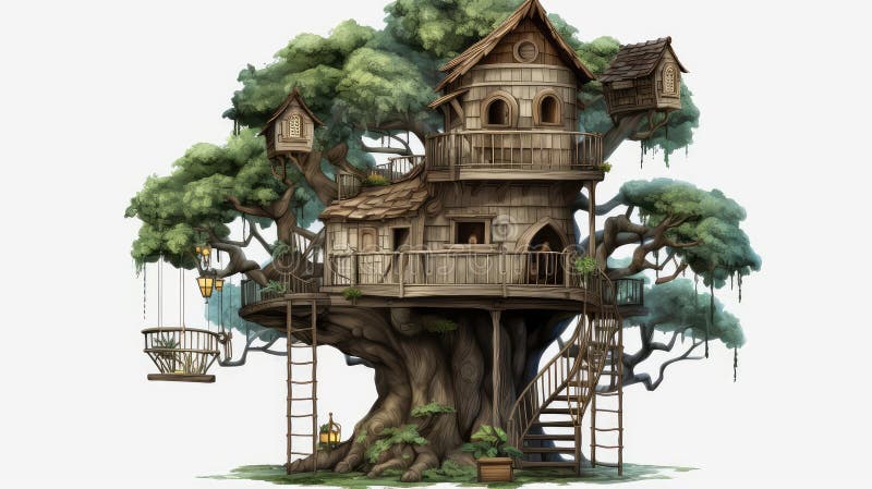 Lush Trees Transparent Background Stock Illustration - Illustration of ...