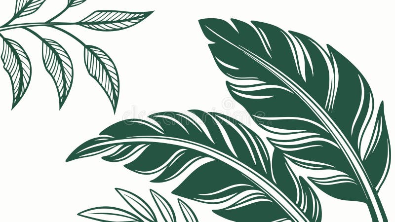 Lush Palm Leaves Pattern, Tropical Botanical Background, Vector Design ...