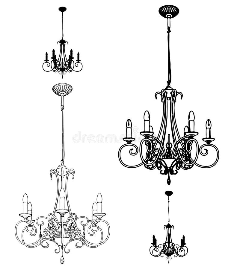 Luster Chandelier Vector 29 Stock Vector - Illustration of luster ...