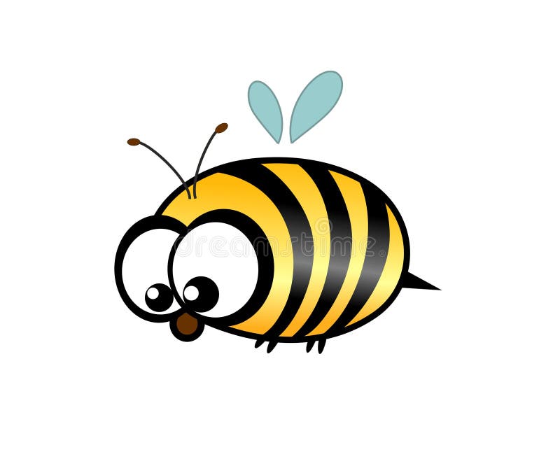 Lustige Biene stock abbildung. Illustration von tier - 28798596