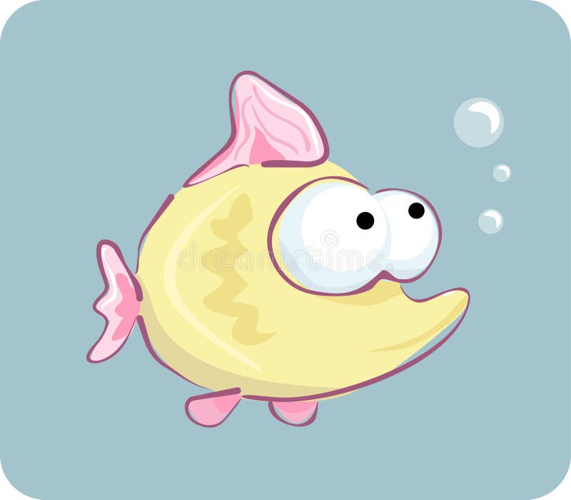 Lustige Fische vektor abbildung. Illustration von blau - 9904642
