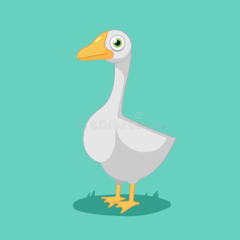 Lustige Karikatur Gans vektor abbildung. Illustration von hintergrund ...
