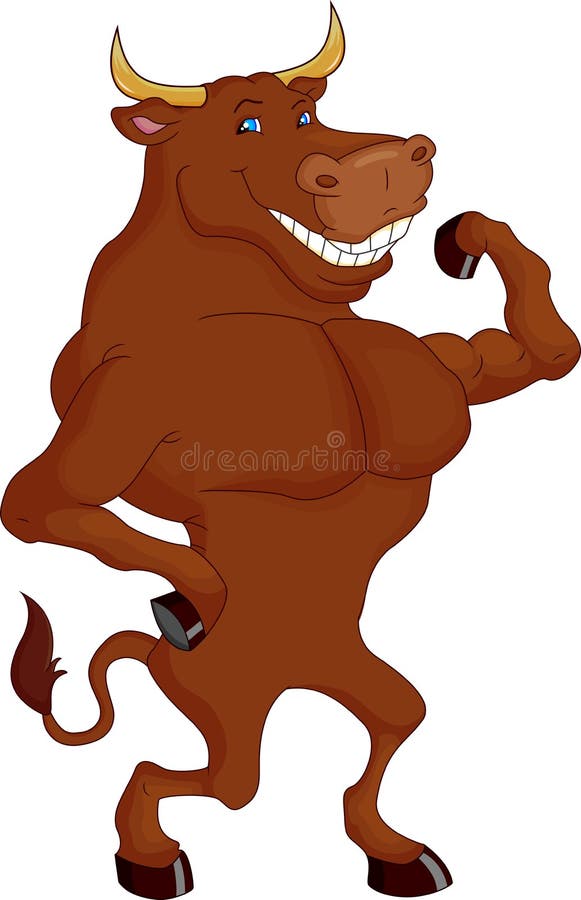 Lustiger Stier vektor abbildung. Illustration von überrascht - 19754802
