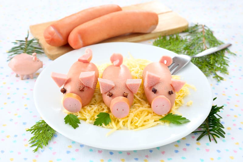 Lustige Wurst porks stockfoto. Bild von nahrung, schwein - 133915792