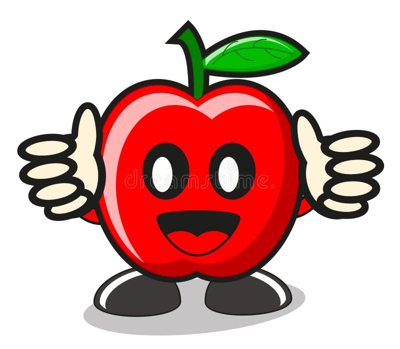Lustiger Apfel stock abbildung. Illustration von gestaltungsarbeit ...
