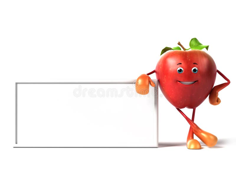 Lustiger Apfel stock abbildung. Illustration von frucht - 25352424