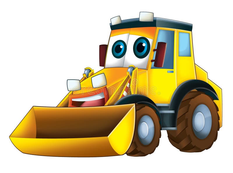 Lustiger Bagger Der Karikatur - Stock Abbildung - Illustration von ...