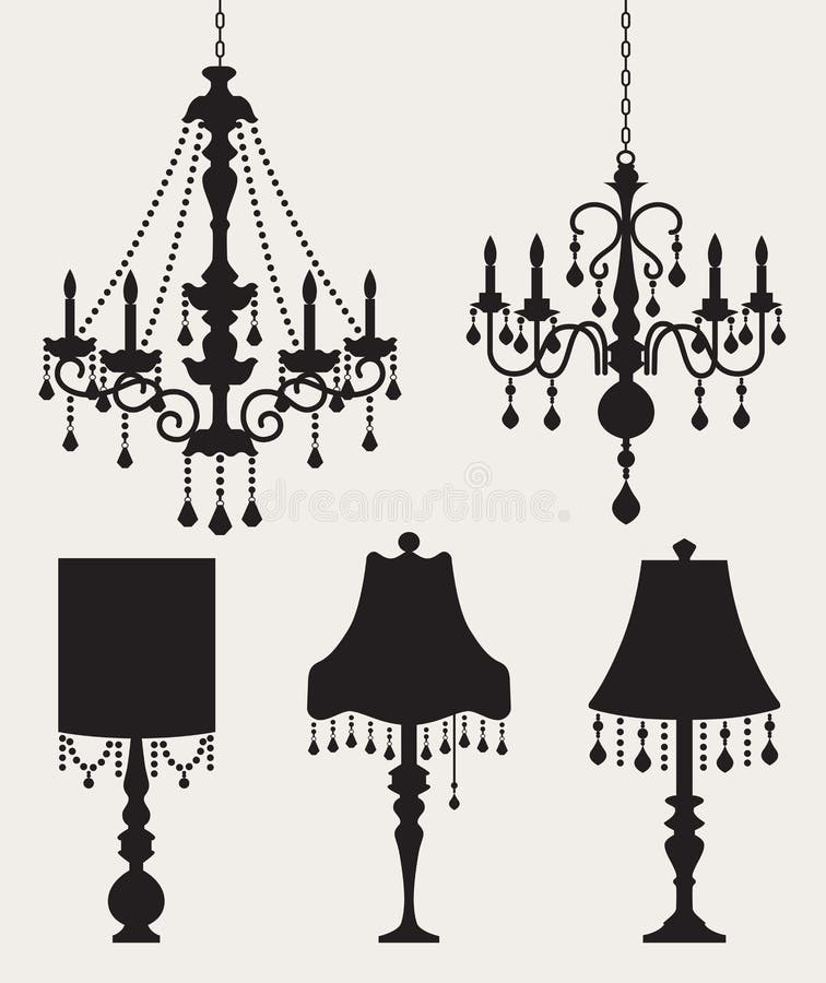 Lustres et Lampes illustration de vecteur. Illustration du classique ...