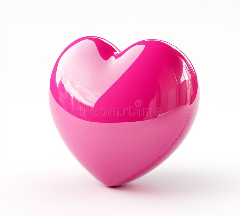 Lustrous Pink Heart with a Transparent Backdrop Stock Image - Image of ...