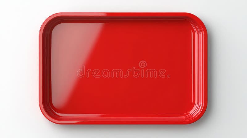 A Lustrous Red Circular Tray with Smooth Borders and a Flat Top. Stock ...