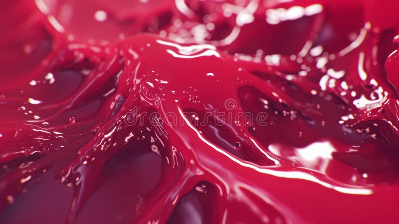 Lustrous Red Liquid Texture Stock Image - Image of flowing, varnish ...