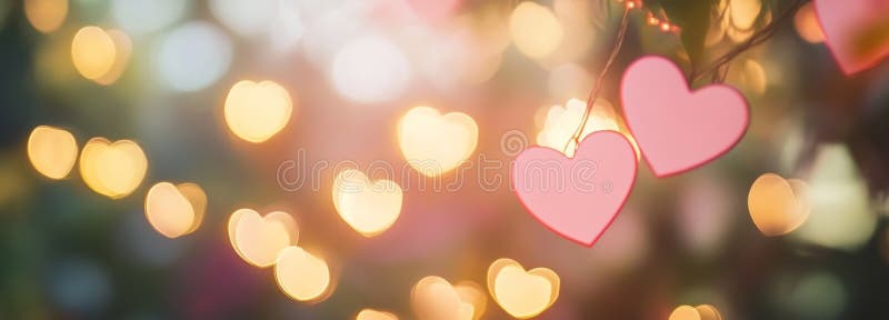 Lustrous Sparkling Hearts with an Abstract Light Design Behind Stock ...