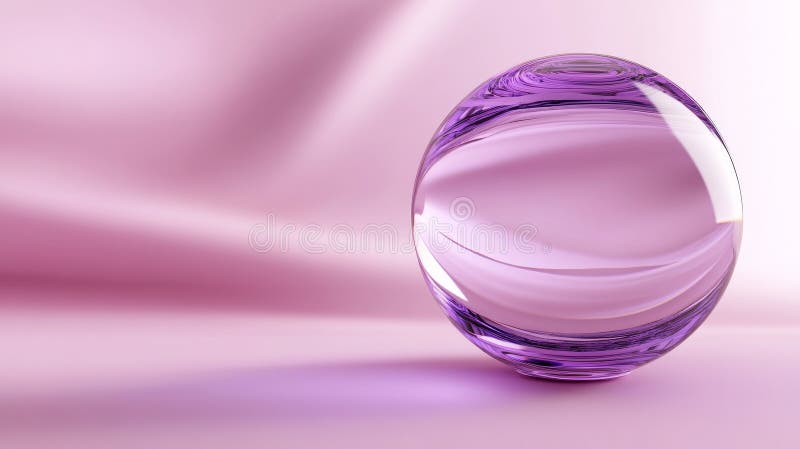 A Lustrous Violet Sphere Set Against a Muted Background, Reflecting ...