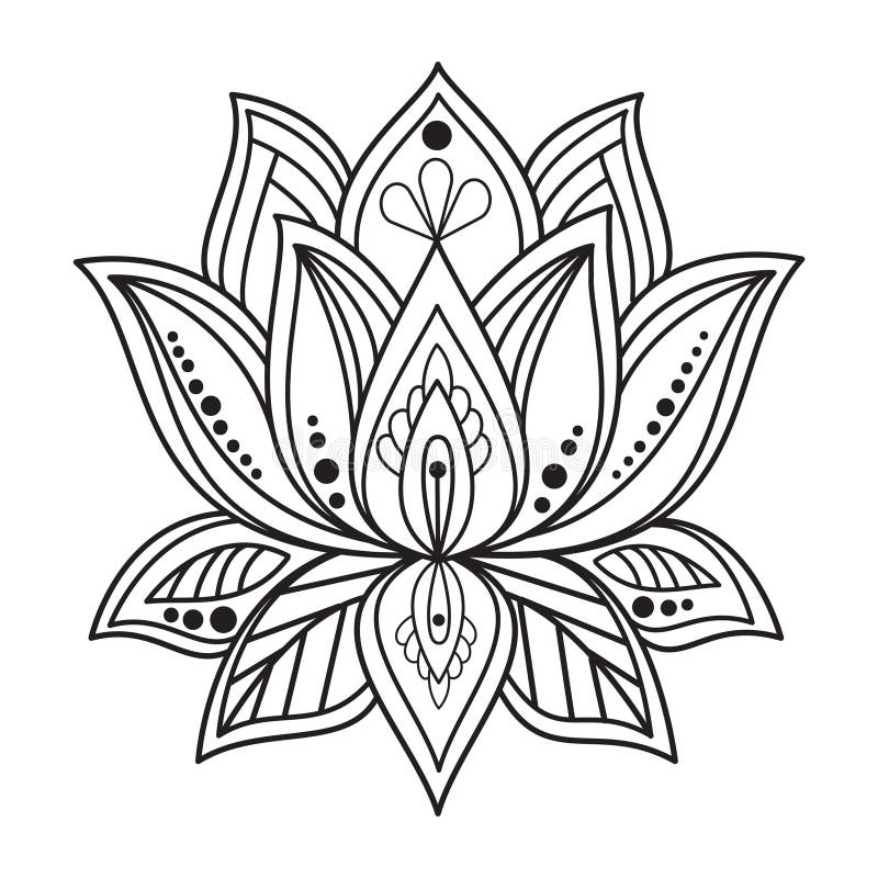 Lutes Mandala Flower Patterns Stock Illustrations – 1 Lutes Mandala ...
