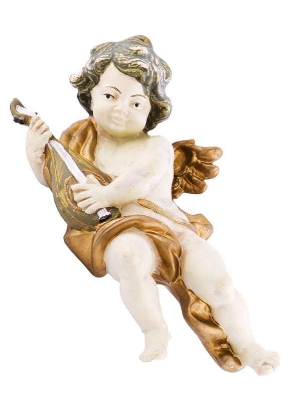 Lute playing putto stock photo. Image of small, wing - 30217102
