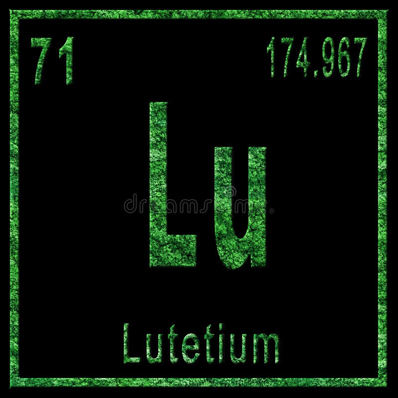 Lutetium Chemical Element, Green Edition Stock Illustration ...
